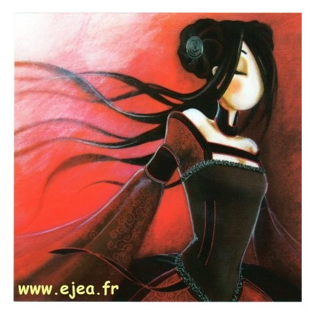 Misstigri Carte postale 14x14cm Souffle pourpre