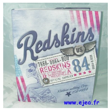 Classeur grand format Redskins bleu