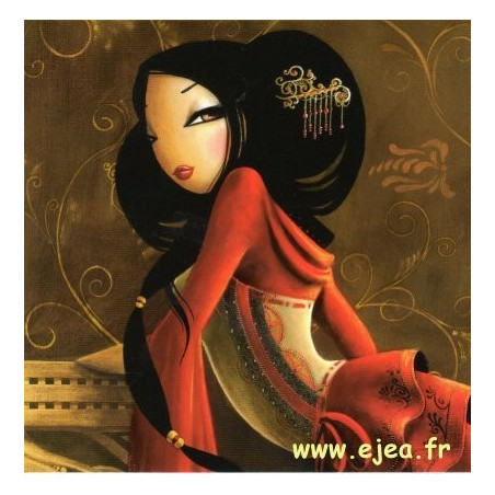 Misstigri Carte postale 14x14cm Madame