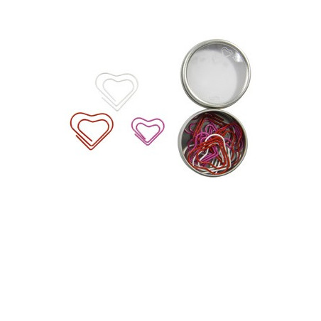 Mini clips Coeurs 14 mini-trombones