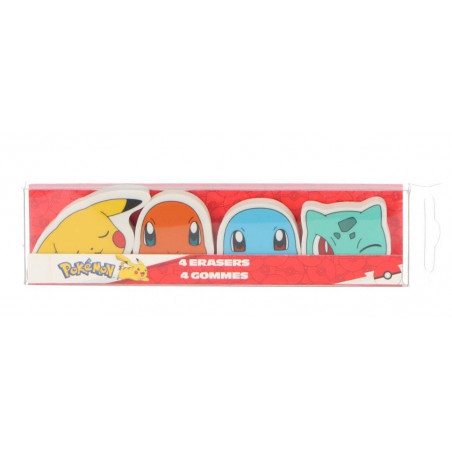 Pokémon Set de 4 gommes