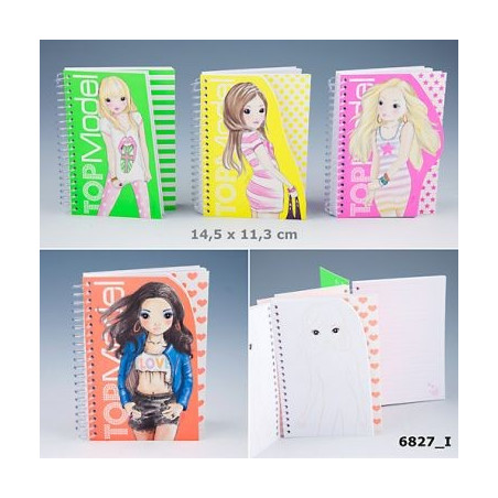 Top Model Carnet double Vert fluo