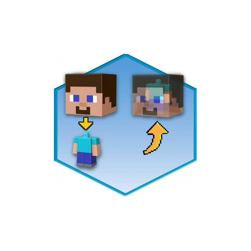 Minecraft Mini tête Mob Creeper chargé bleu