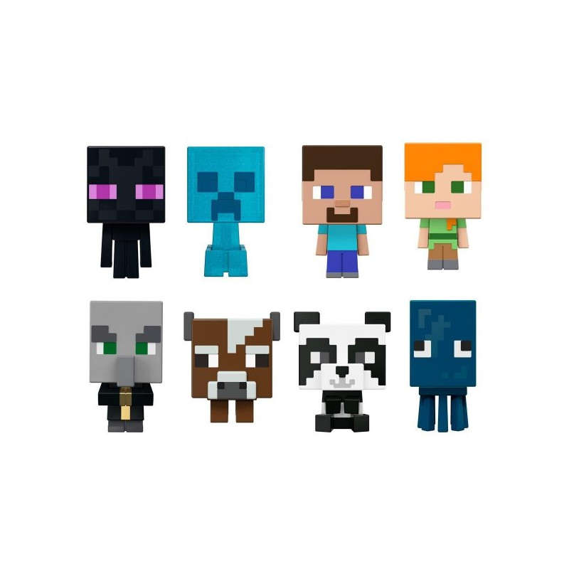 Minecraft Mini tête Mob Creeper chargé bleu