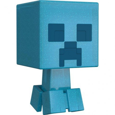 Minecraft Mini tête Mob Creeper chargé bleu