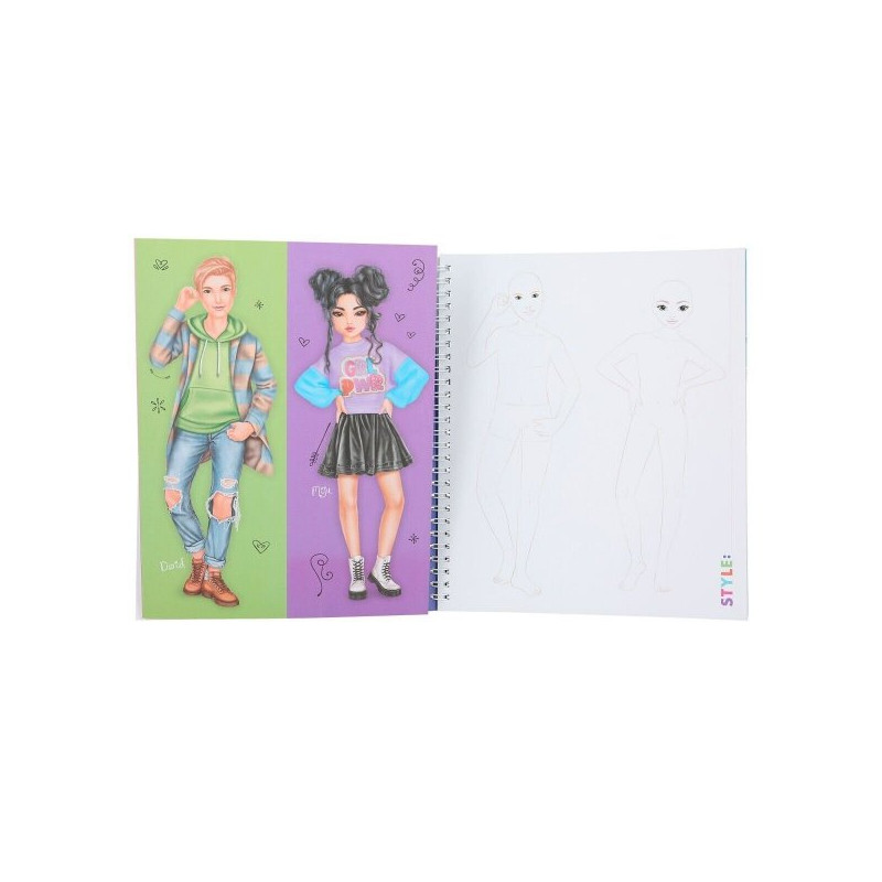 Create your Top Model cahier de coloriage Snap