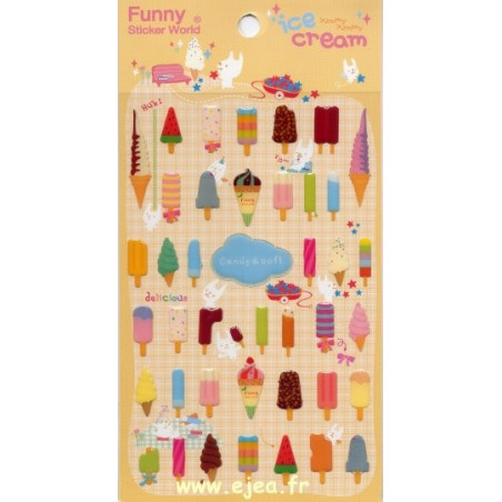Funny Sticker World Ice cream esquimau
