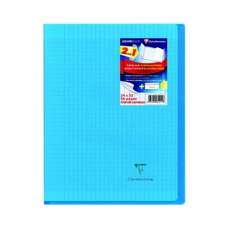 Cahier Kover Book transparent 24x32 96p séyès